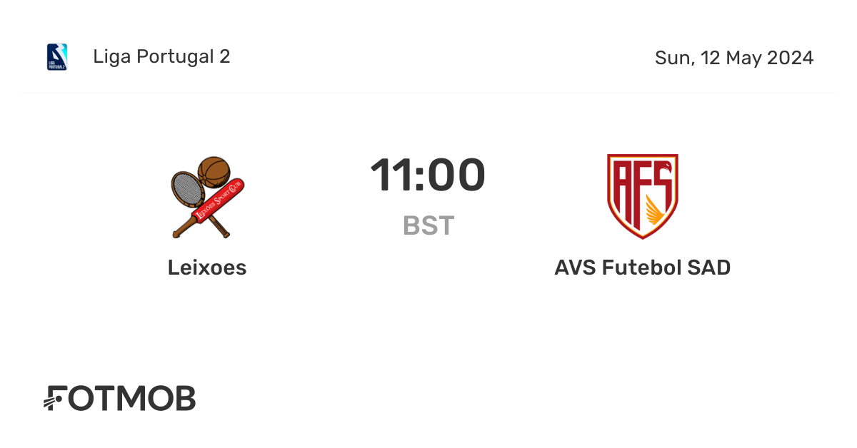 Leixoes vs AVS Futebol SAD - live score, predicted lineups and H2H stats