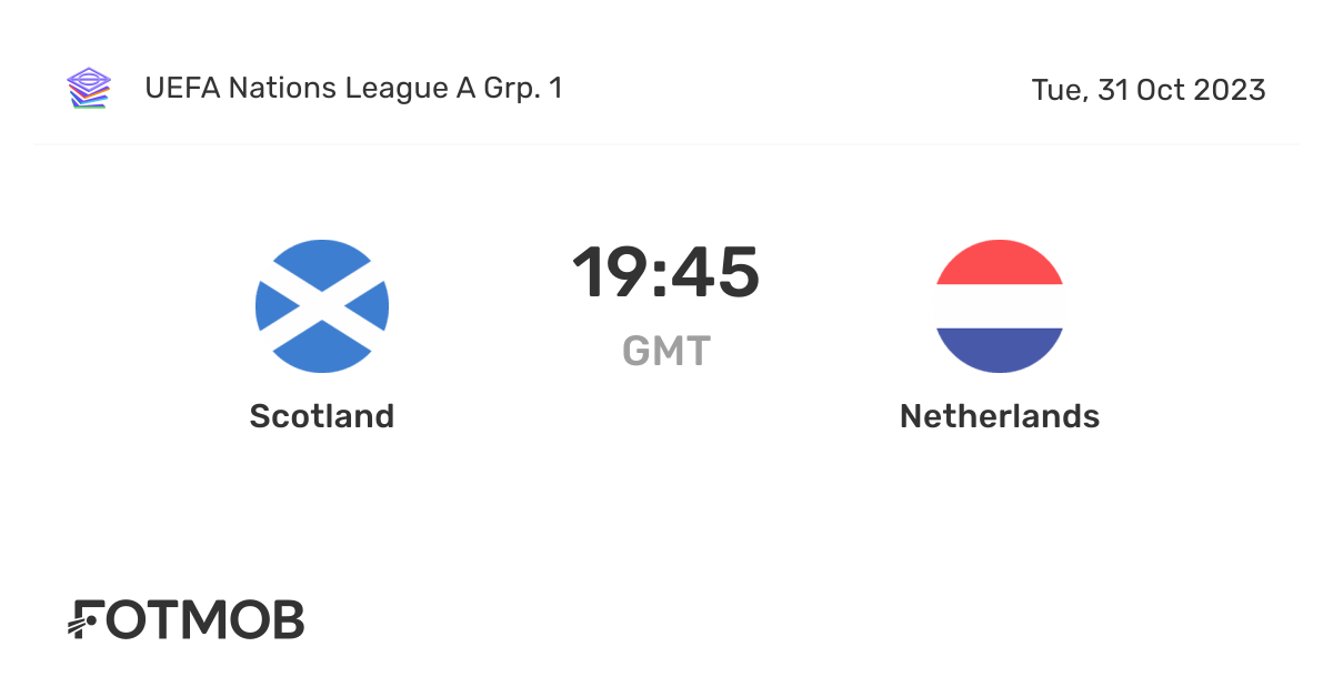 Scotland vs Netherlands - live score, predicted lineups and H2H stats.