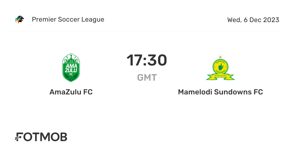 AmaZulu FC vs Mamelodi Sundowns FC - live score, predicted lineups and ...