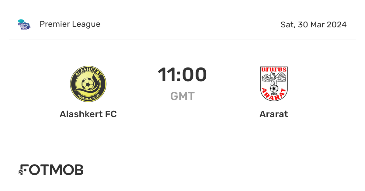 Alashkert FC vs Ararat - marcador en vivo, alineaciones previstas y ...