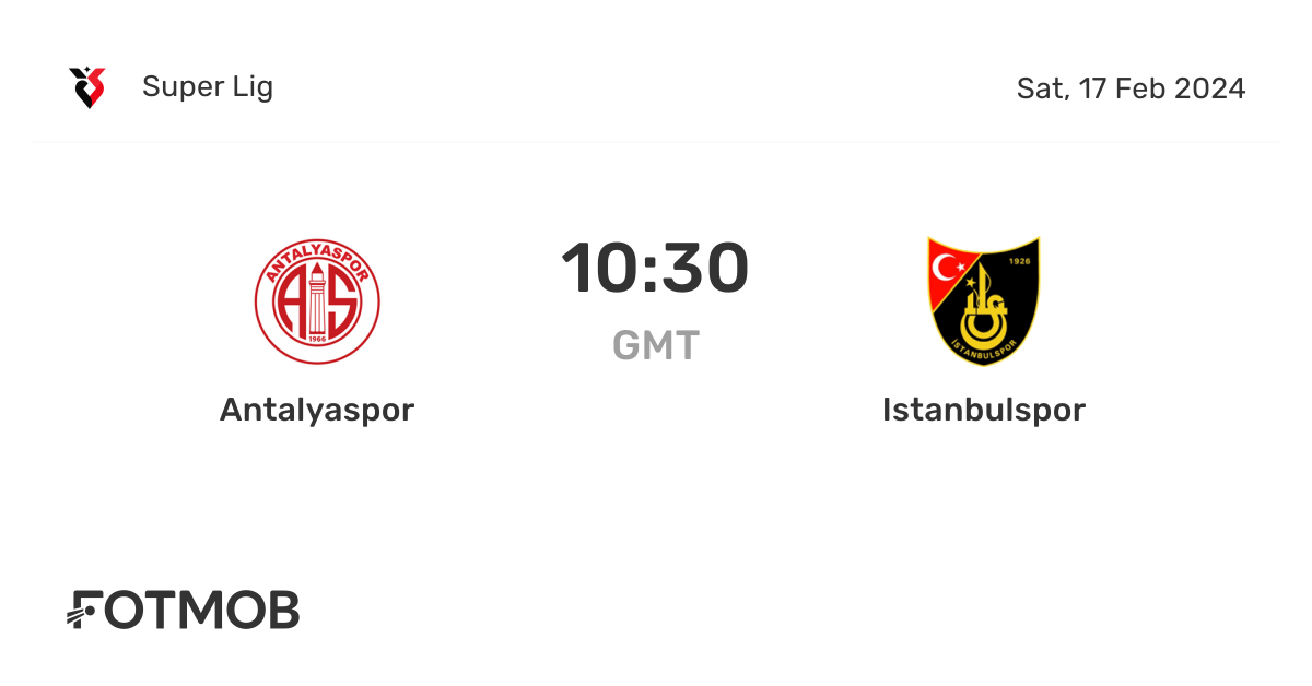 Antalyaspor vs Istanbulspor - live score, predicted lineups and H2H stats
