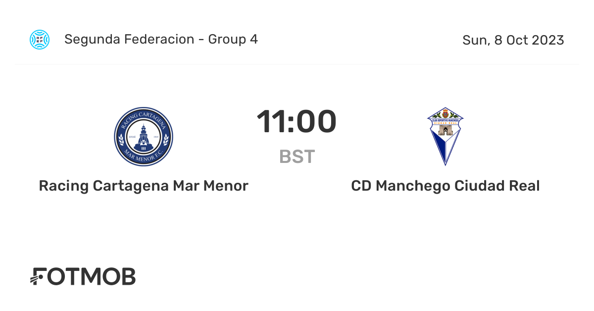 Racing Cartagena Mar Menor vs CD Manchego Ciudad Real - live score ...