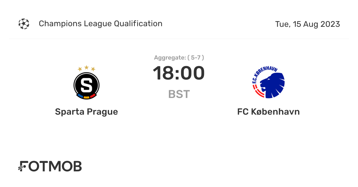 Sparta Prague vs FC København - live score, predicted lineups and H2H ...