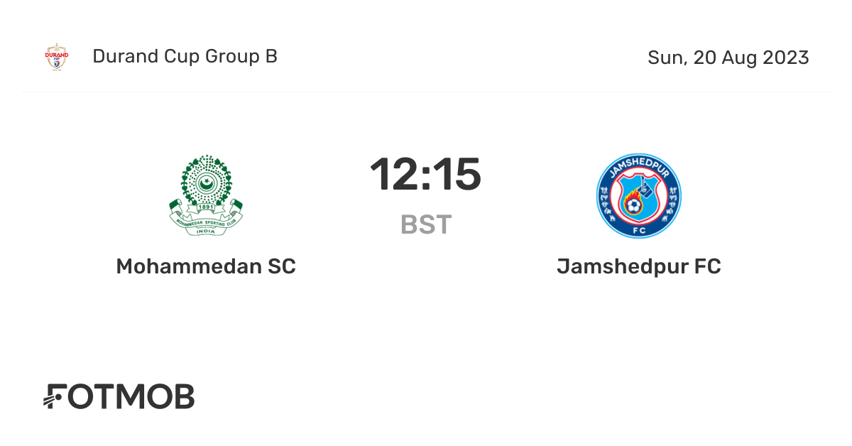 Mohammedan SC vs Jamshedpur FC - live score, predicted lineups and H2H stats