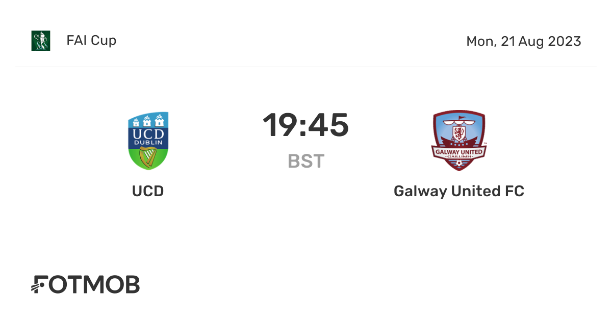 UCD vs Galway United FC - live score, predicted lineups and H2H stats