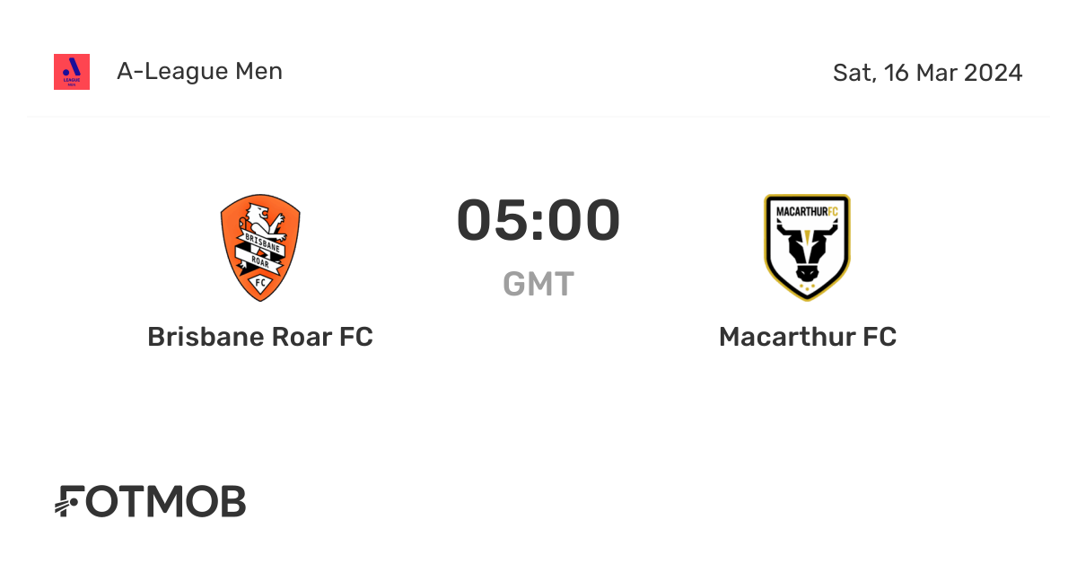 Brisbane Roar FC vs Macarthur FC - live score, predicted lineups and H2H stats