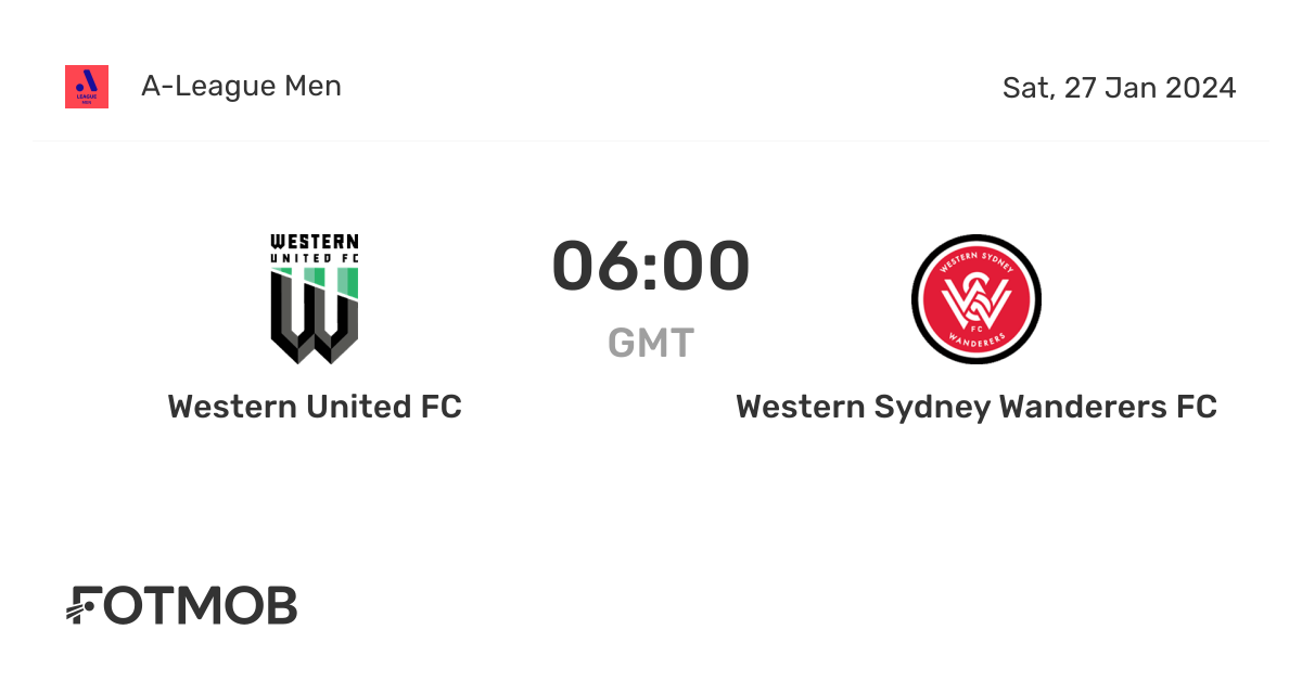 Western United FC vs Western Sydney Wanderers FC - live score ...
