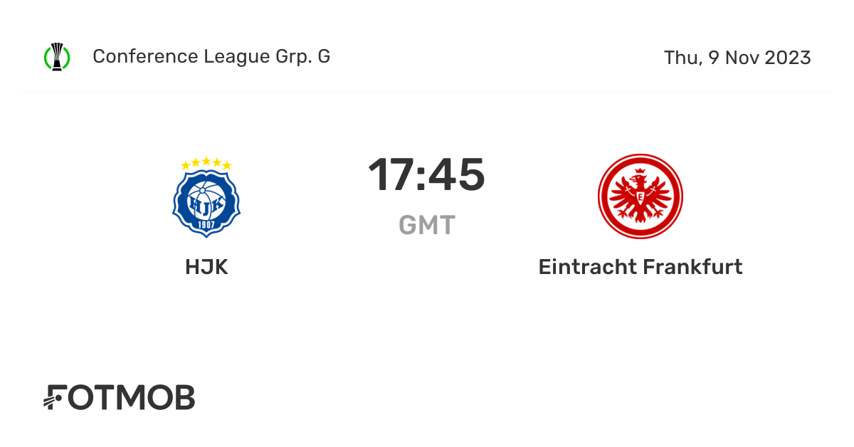 HJK vs Eintracht Frankfurt - live score, predicted lineups and H2H stats.