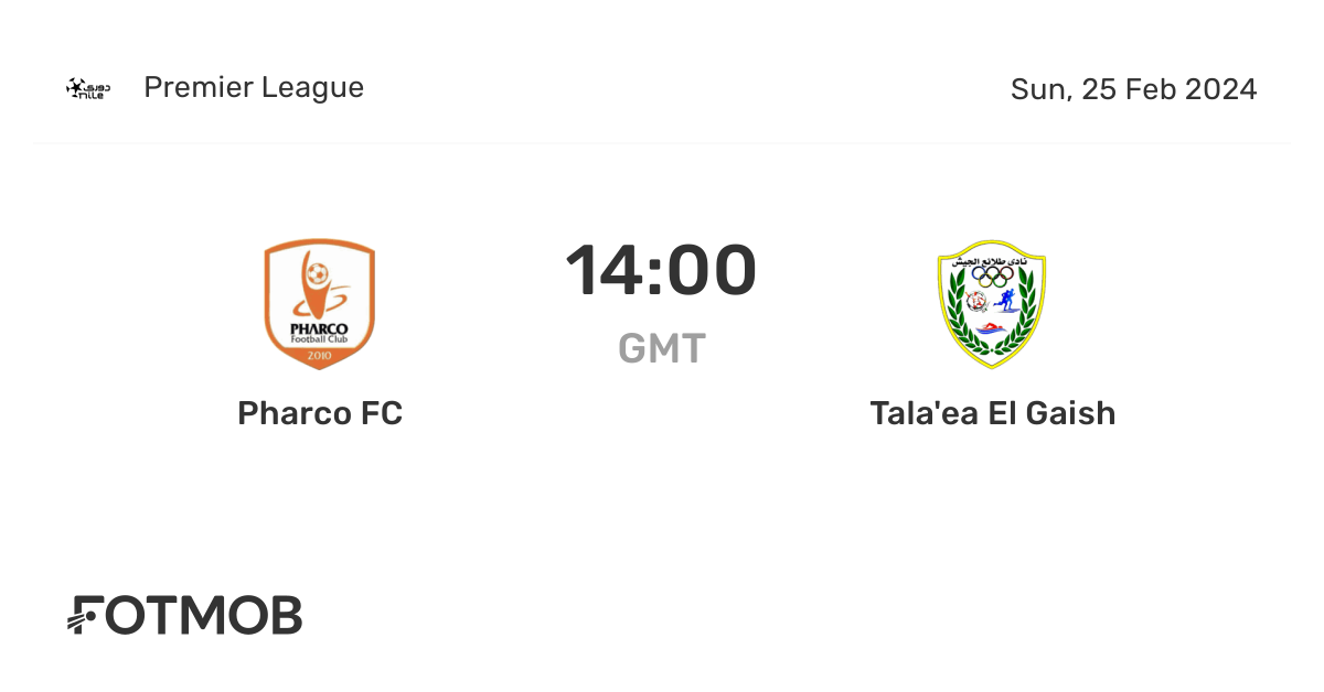 Pharco FC vs Tala'ea El Gaish - live score, predicted lineups and H2H stats