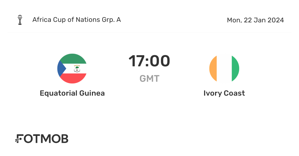 Guinée équatoriale Contre Côte Divoire Score En Direct Compositions
