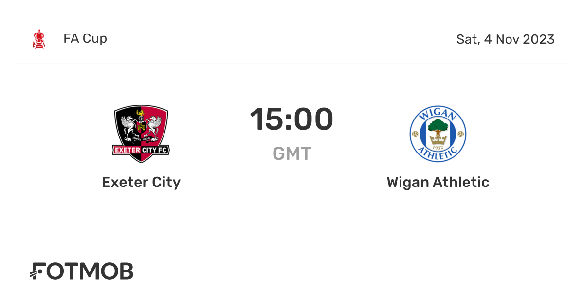 Exeter City vs Wigan Athletic - live score, predicted lineups and H2H ...