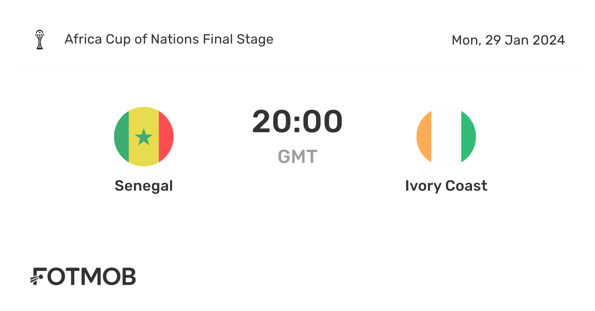 Senegal vs Ivory Coast - live score, predicted lineups and H2H stats