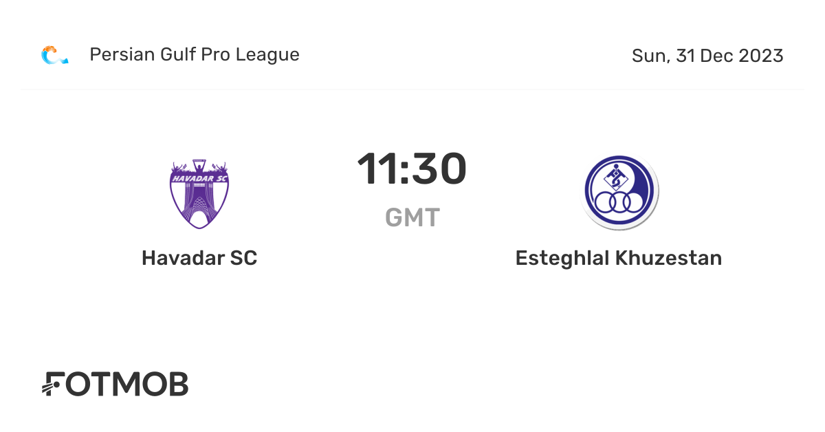 Havadar SC vs Esteghlal Khuzestan - live score, predicted lineups and ...