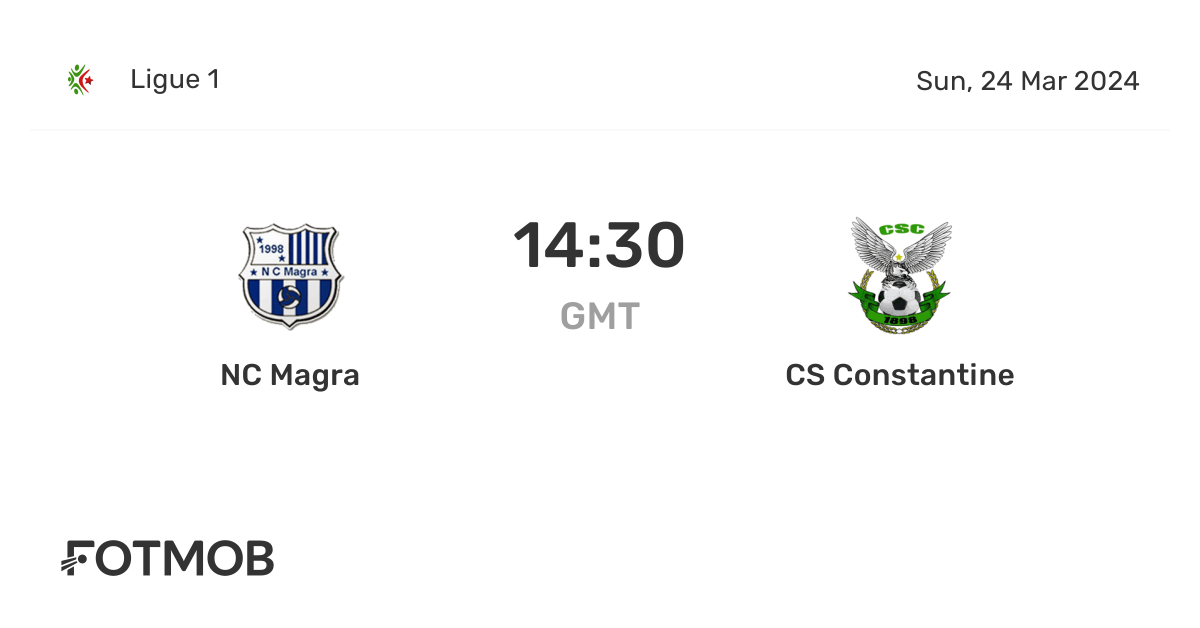 NC Magra vs CS Constantine - live score, predicted lineups and H2H stats