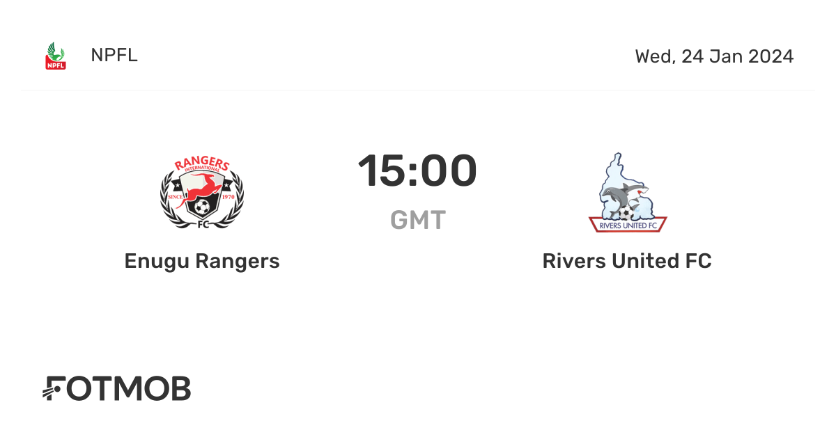 Enugu Rangers vs Rivers United FC - live score, predicted lineups and ...