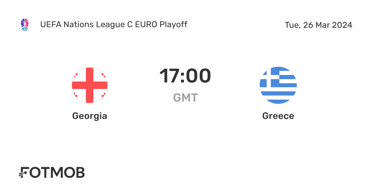 Georgia vs Greece - live score, predicted lineups and H2H stats
