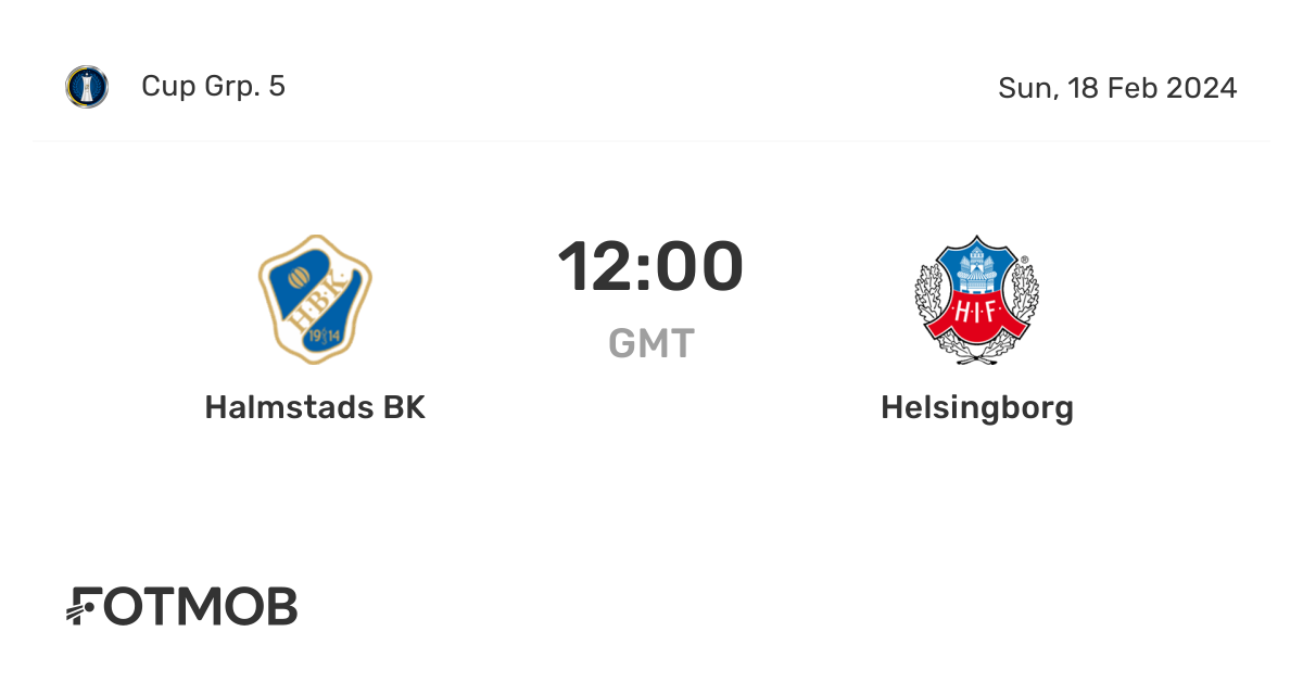 Halmstads BK vs Helsingborg - live score, predicted lineups and H2H stats.