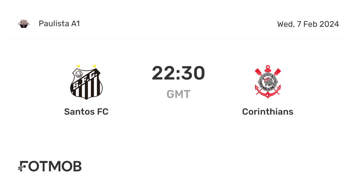 Santos FC vs Corinthians - live score, predicted lineups and H2H stats