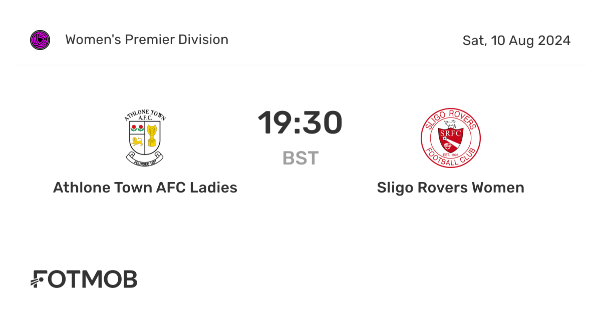 Athlone Town AFC Ladies vs Sligo Rovers Women - marcador en vivo ...