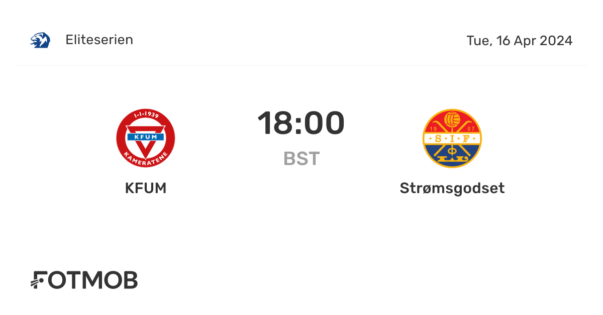 KFUM vs Strømsgodset - live score, predicted lineups and H2H stats