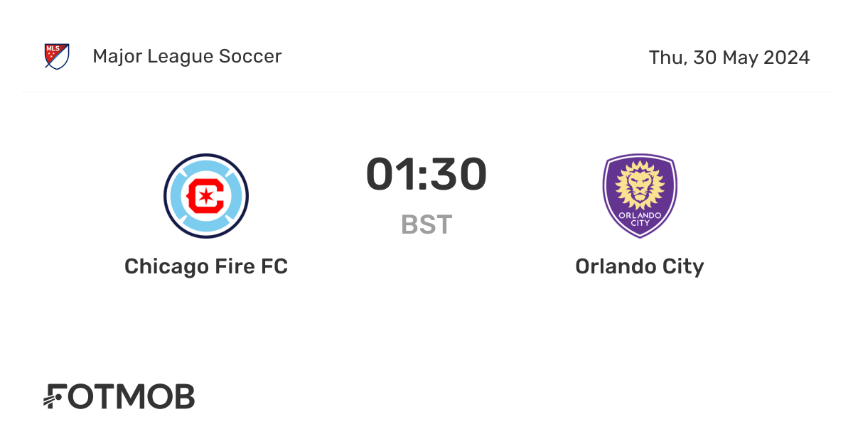 Chicago Fire FC vs Orlando City - live score, predicted lineups and H2H ...