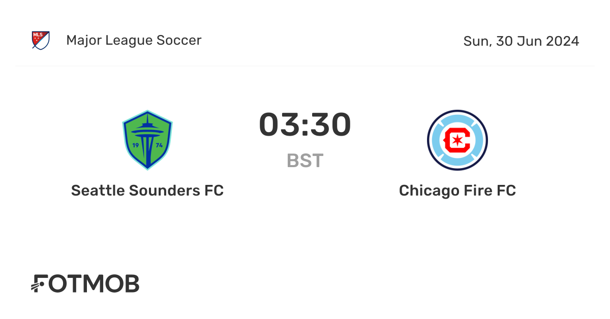 Seattle Sounders FC contre Chicago Fire FC - score en direct ...