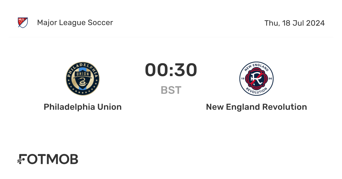 Philadelphia Union vs New England Revolution - live score, predicted ...