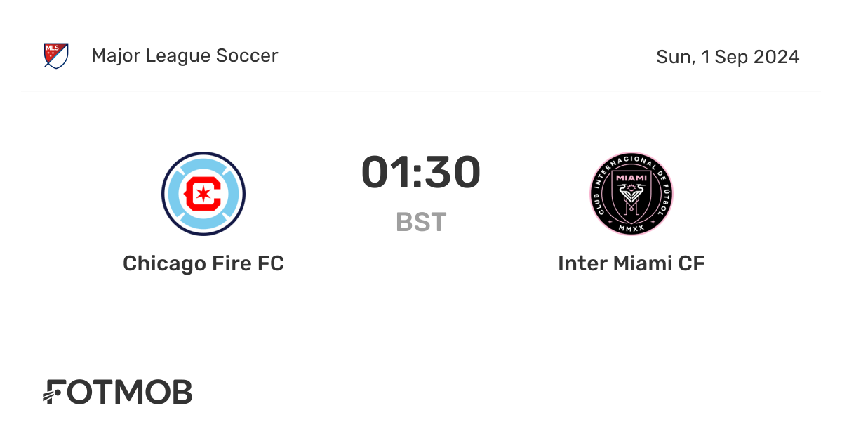 Chicago Fire FC vs Inter Miami CF - live score, predicted lineups and ...