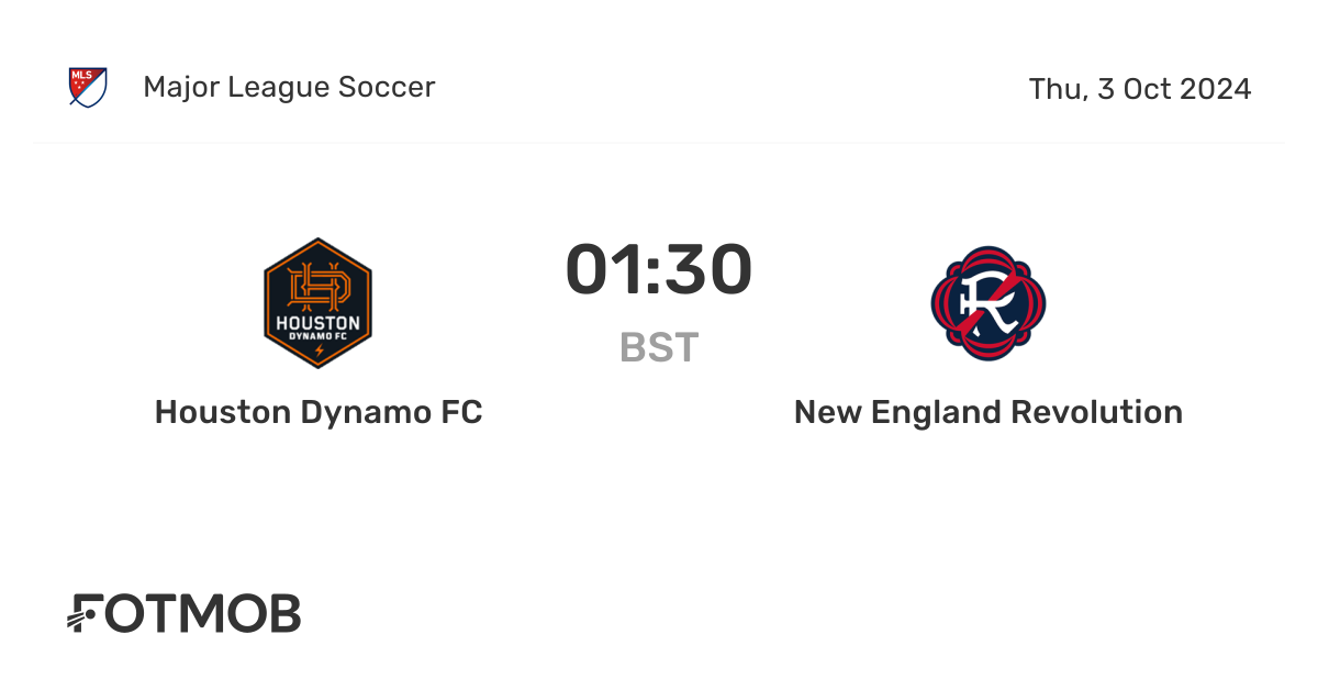 Houston Dynamo FC vs New England Revolution - live score, predicted ...