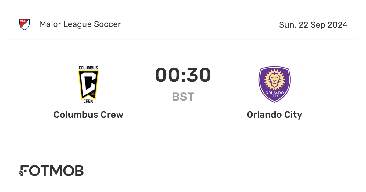 Columbus Crew vs Orlando City - live score, predicted lineups and H2H stats