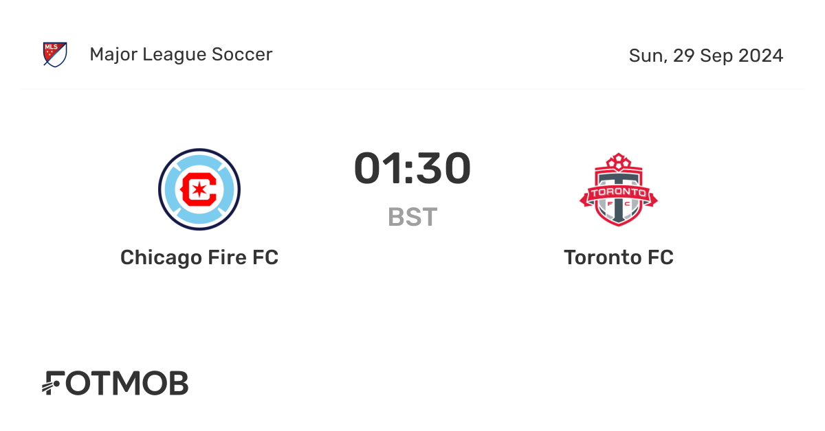 Chicago Fire FC vs Toronto FC - live score, predicted lineups and H2H stats
