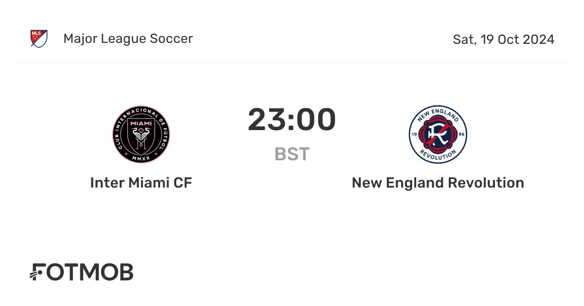 Inter Miami CF vs New England Revolution - live score, predicted ...