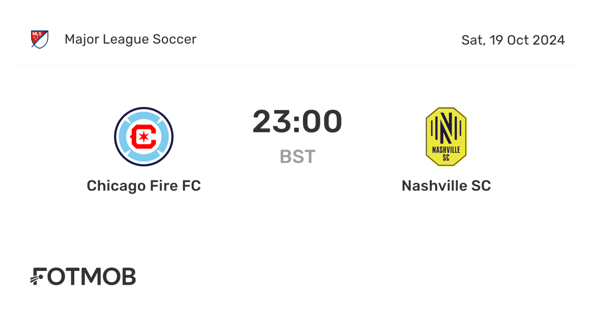 Chicago Fire FC vs Nashville SC - live score, predicted lineups and H2H ...