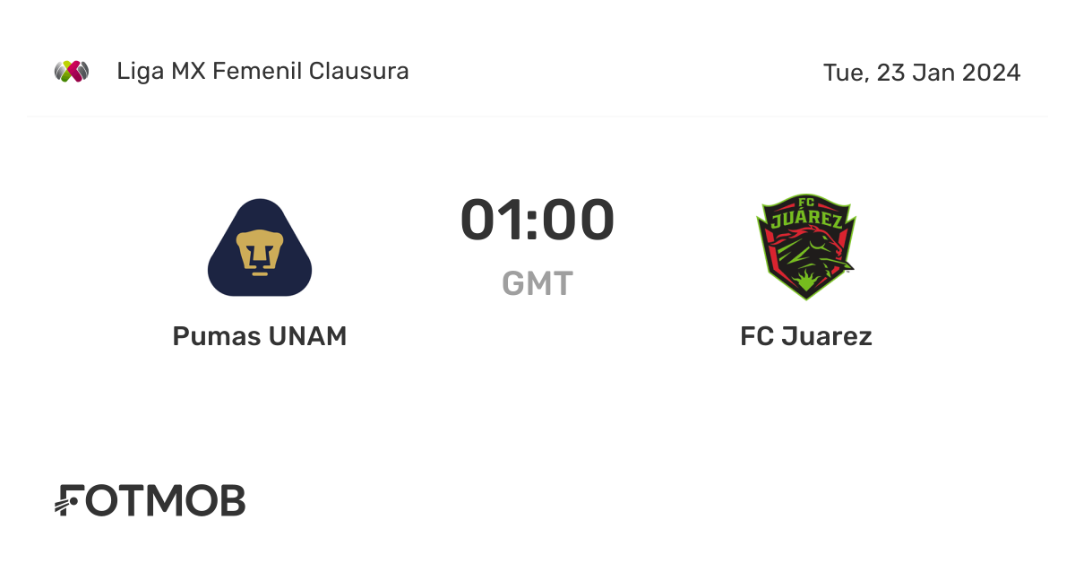 Pumas UNAM vs FC Juarez - marcador en vivo, alineaciones previstas y ...