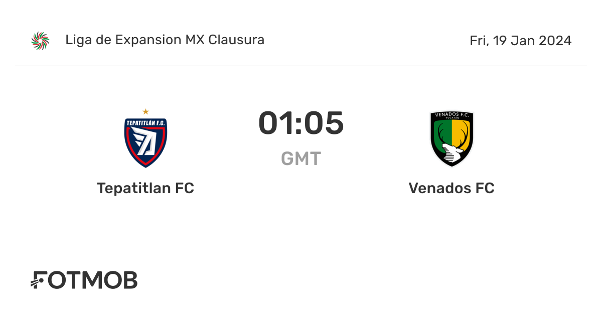 Tepatitlan FC vs Venados FC - live score, predicted lineups and H2H stats