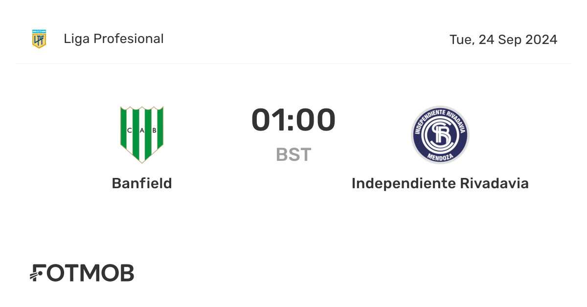 Banfield vs Independiente Rivadavia - live score, predicted lineups and ...