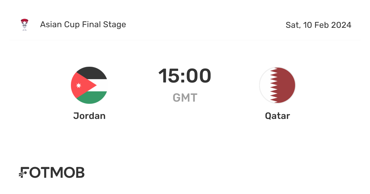 Jordan vs Qatar - live score, predicted lineups and H2H stats