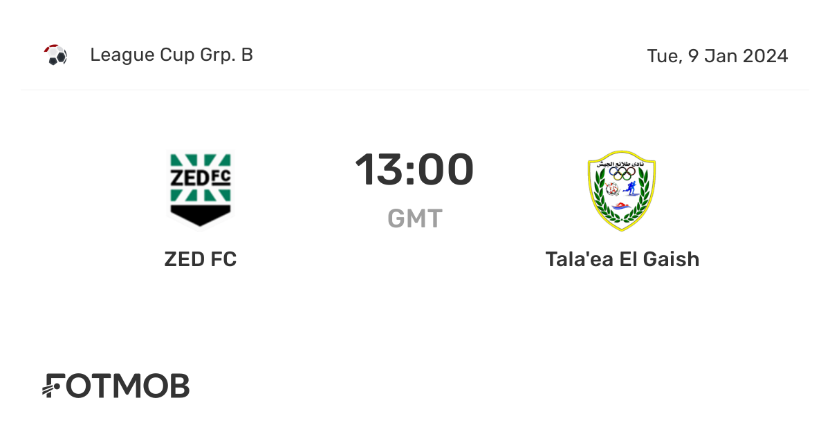 ZED FC vs Tala'ea El Gaish - live score, predicted lineups and H2H stats
