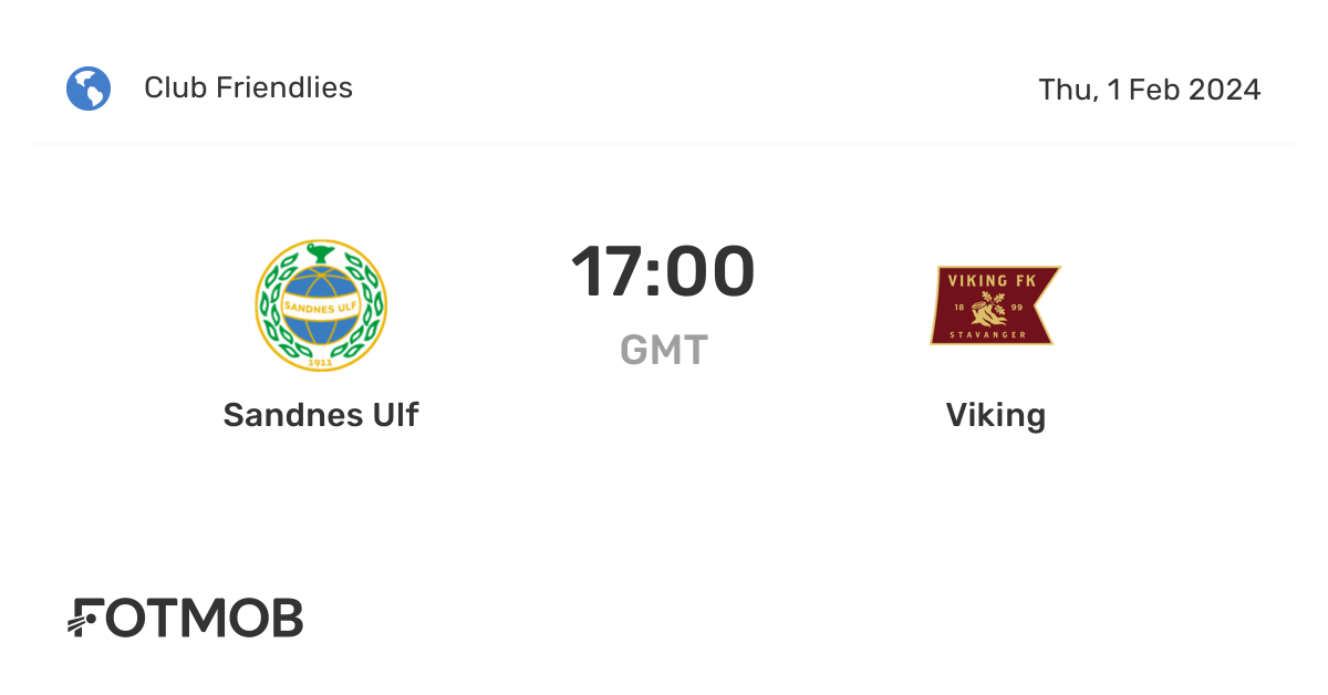 Sandnes Ulf vs Viking - live score, predicted lineups and H2H stats