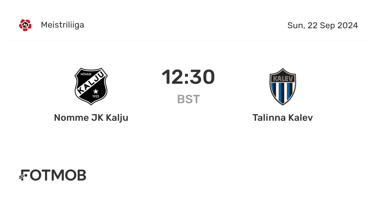 Nomme JK Kalju vs Talinna Kalev - marcador en vivo, alineaciones ...