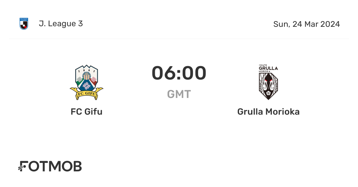 FC Gifu vs Grulla Morioka - live score, predicted lineups and H2H stats