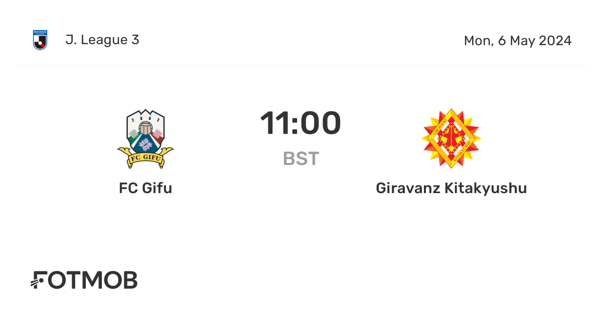 FC Gifu vs Giravanz Kitakyushu - live score, predicted lineups and H2H stats