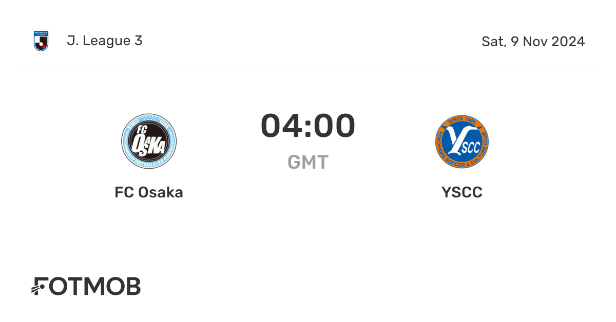 FC Osaka vs YSCC - live score, predicted lineups and H2H stats