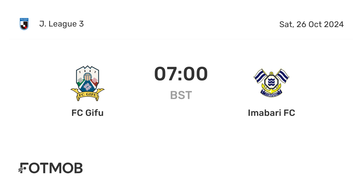 FC Gifu vs Imabari FC - live score, predicted lineups and H2H stats