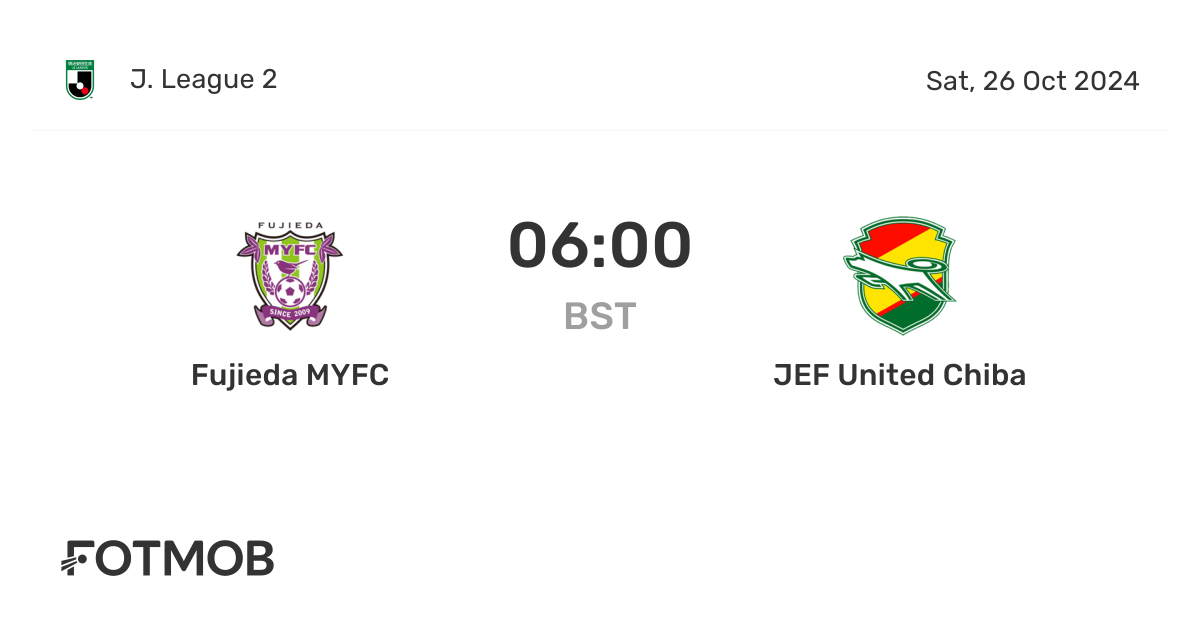 Fujieda MYFC vs JEF United Chiba - ライブスコア、予想されるラインナップ、対戦成績