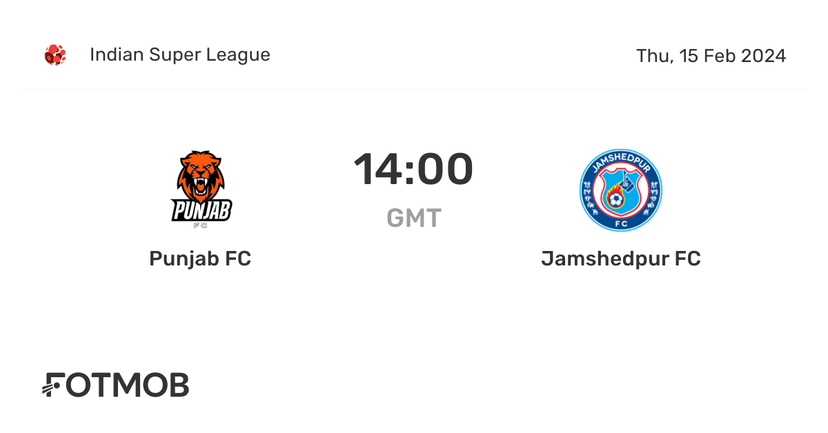 Punjab FC vs Jamshedpur FC - live score, predicted lineups and H2H stats