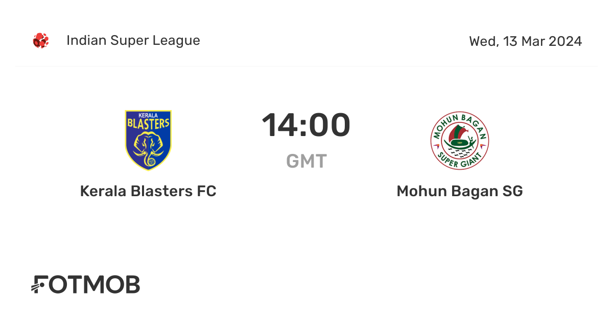 Kerala Blasters FC vs Mohun Bagan SG - live score, predicted lineups and H2H stats
