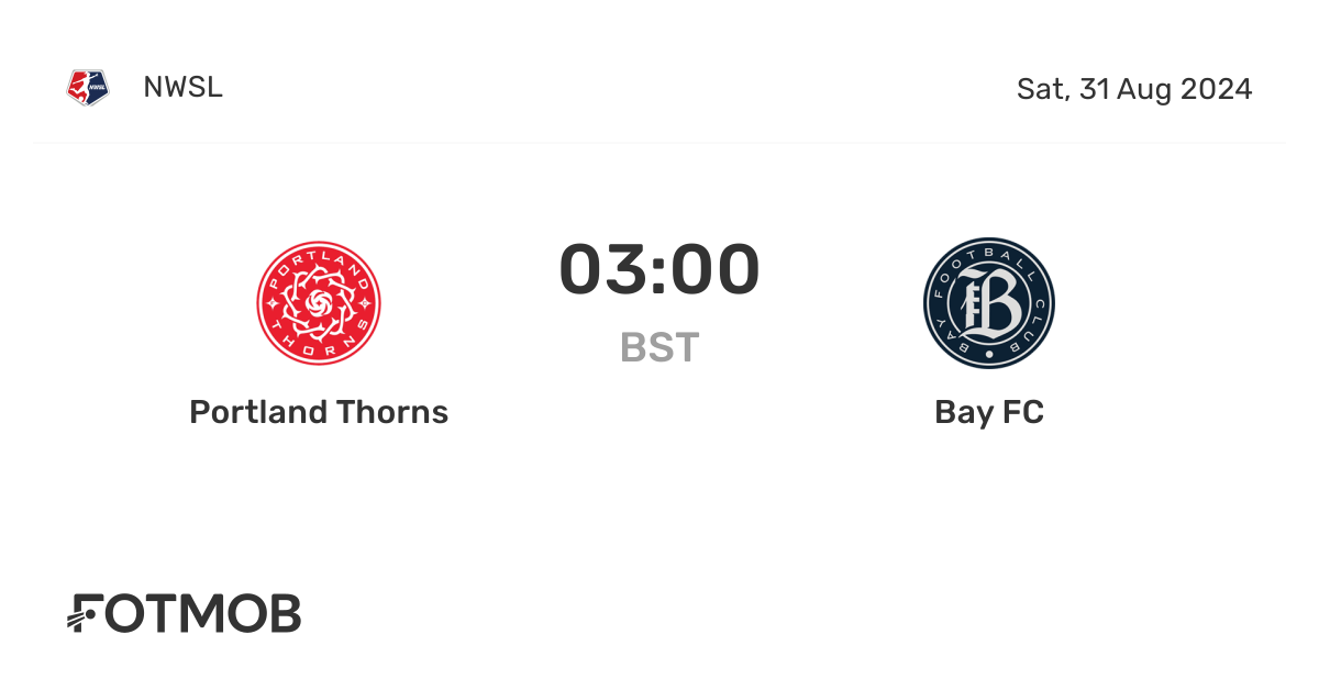 Portland Thorns vs Bay FC - live score, predicted lineups and H2H stats