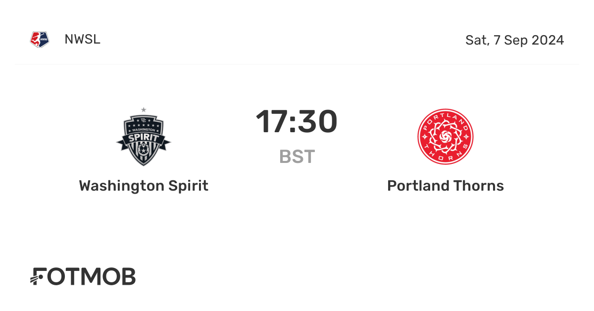 Washington Spirit vs Portland Thorns - live score, predicted lineups ...