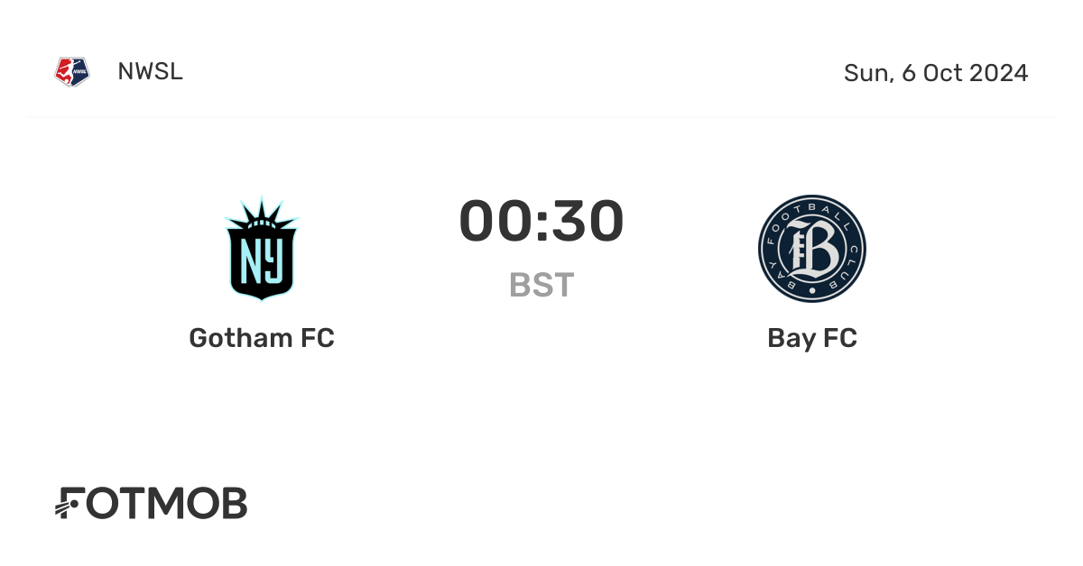 NJ/NY Gotham FC vs Bay FC - live score, predicted lineups and H2H stats
